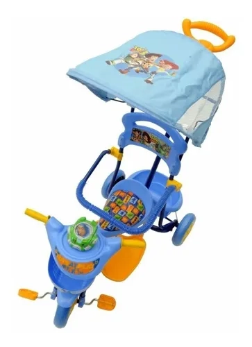 TRICICLO BEBITOS XG 8001 NT2 TOY STORY REDUCTOR ASIENTO CAPOTA Y BARRAL ...